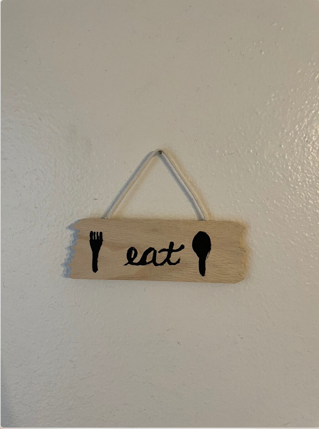 Eat, Drink, Be Happy Painted Wooden Sign Set - Etsy