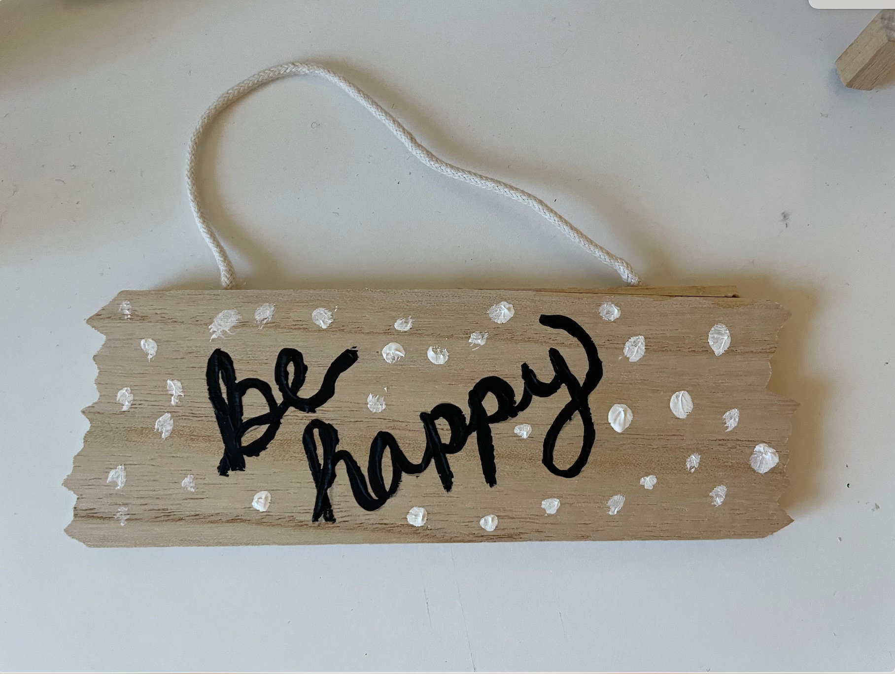 Eat, Drink, Be Happy Painted Wooden Sign Set - Etsy