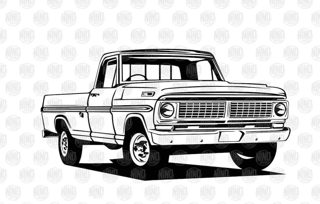 Classic 1960's Ford Ranger Truck SVG PNG JPG Vector Digital Download - Etsy