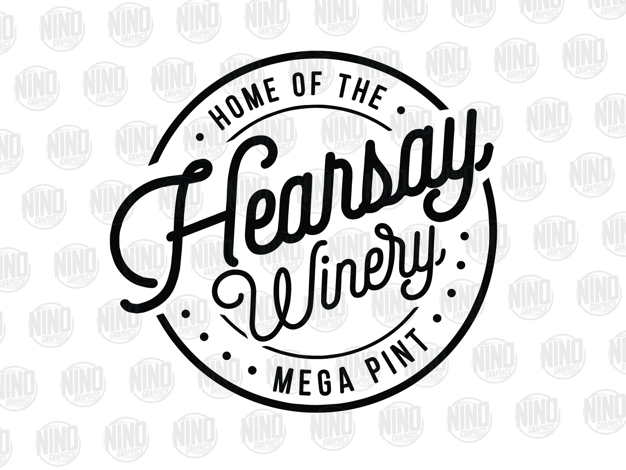 Johnny Depp Hearsay Winery Home of the Mega Pint Meme Logo SVG PNG JPG ...