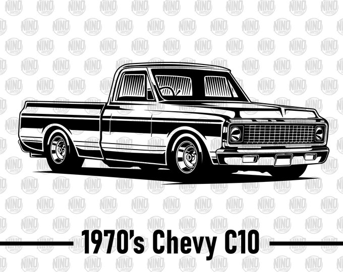 Chevy Squarebody Truck, Chevy C10, Digital File 4 Pack 3, Christmas ...