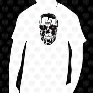 Terminator Skynet Skull PNG SVG JPG Digital Vector File Download - Etsy
