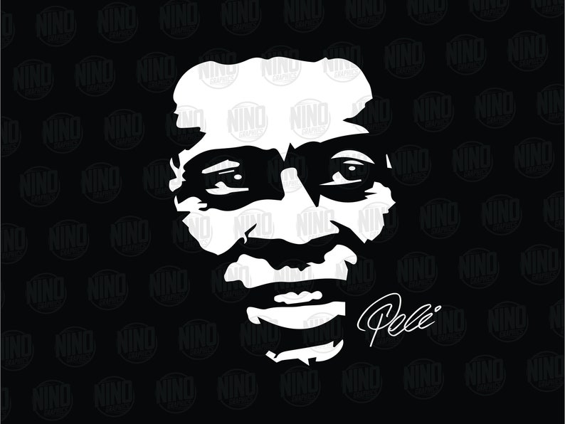 RIP Pele Beloved Soccer Icon Signature and Portrait Vector Png Svg ...