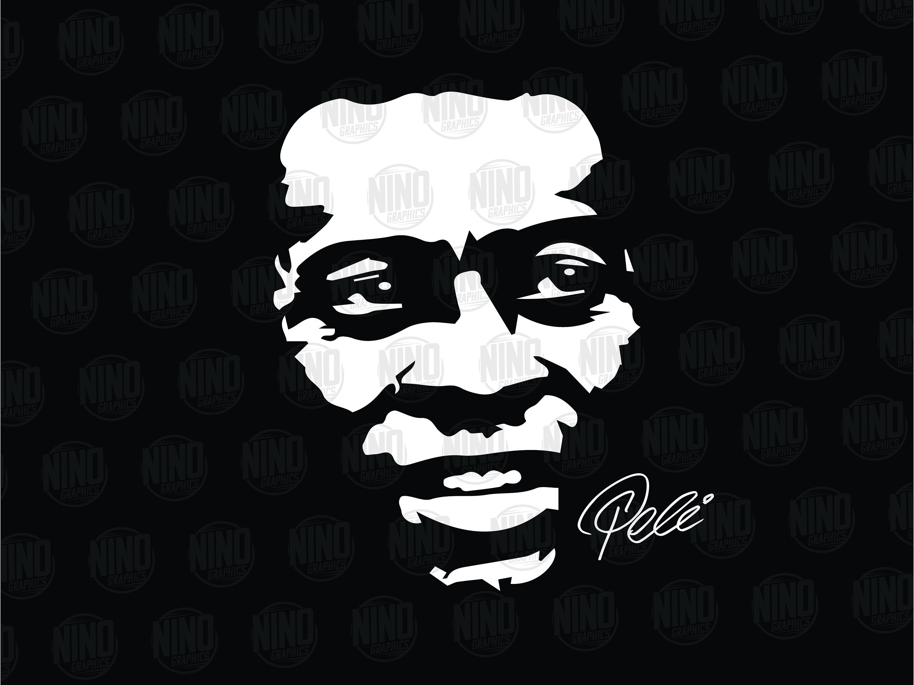 RIP Pele Beloved Soccer Icon Signature and Portrait Vector Png Svg ...