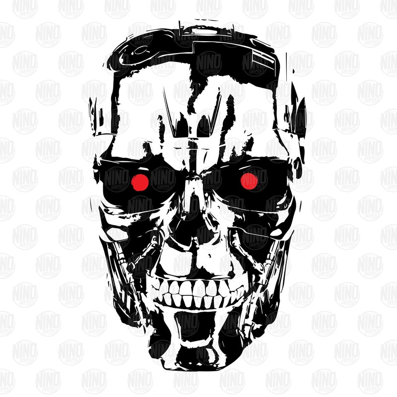 Terminator Skull - Etsy