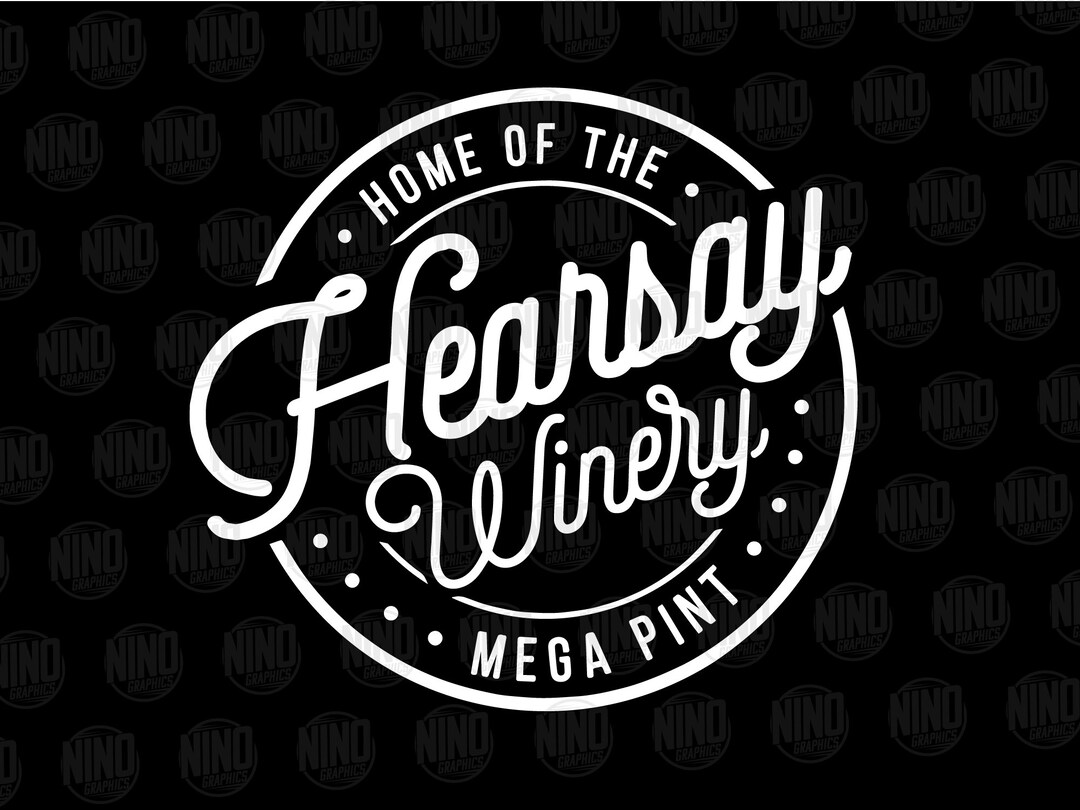 Johnny Depp Hearsay Winery Home of the Mega Pint Meme Logo SVG PNG JPG ...