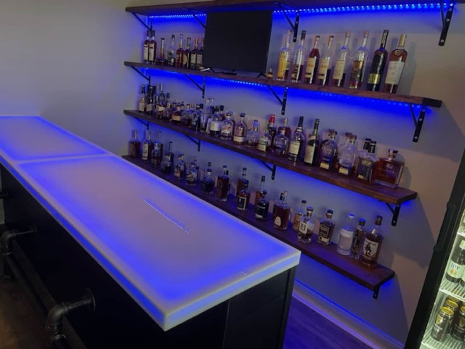 Custom Bartop Acrylic LED Glow Light up Bar and Counter Top - Etsy