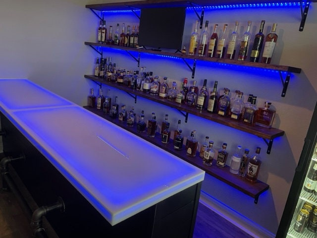 Custom Bartop Acrylic LED Glow Light up Bar and Counter Top - Etsy