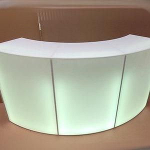 Custom Made LED Illuminated Curved Serpentine Circular Bar Counter ...