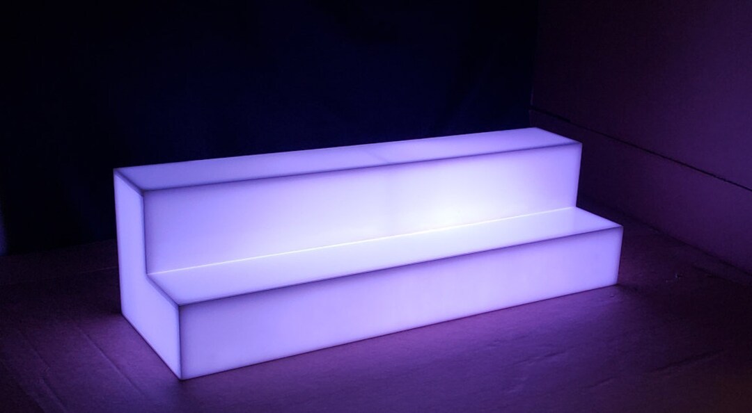 2 Step Tiered LED Glow Illuminated Acrylic Bottle Shelf Display - Etsy