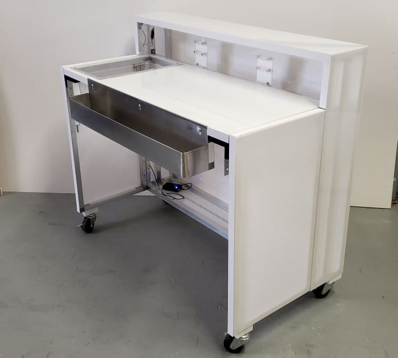 4 Foot Folding LED Glow Light up Portable Bar on Wheels for - Etsy