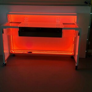 6 Foot Folding LED Glow Light up Portable Bar on Wheels for Mobile ...