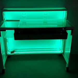 4 Foot Folding LED Glow Light up Portable Bar on Wheels for Mobile ...
