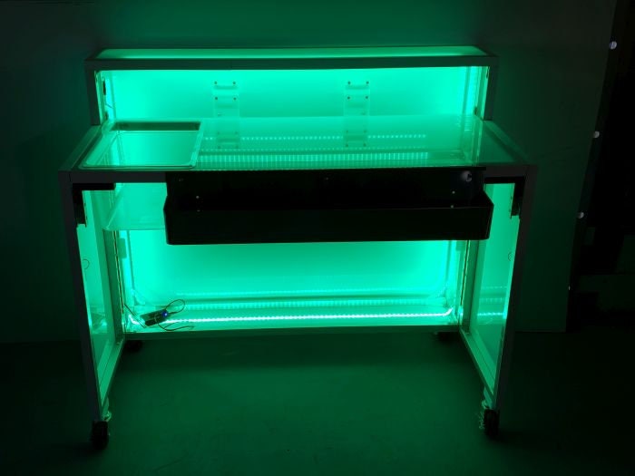 4 Foot Folding LED Glow Light up Portable Bar on Wheels for Mobile ...