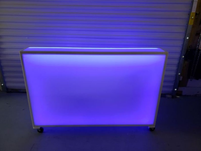 6 Foot Folding LED Glow Light up Portable Bar on Wheels for - Etsy