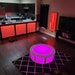 6 Foot Folding LED Glow Light up Portable Bar on Wheels for Mobile ...