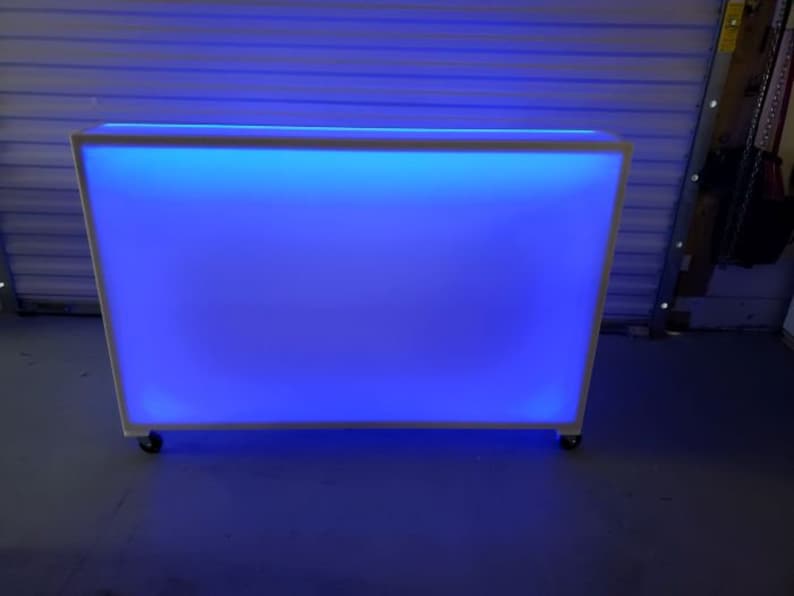 6 Foot Folding LED Glow Light up Portable Bar on Wheels for - Etsy