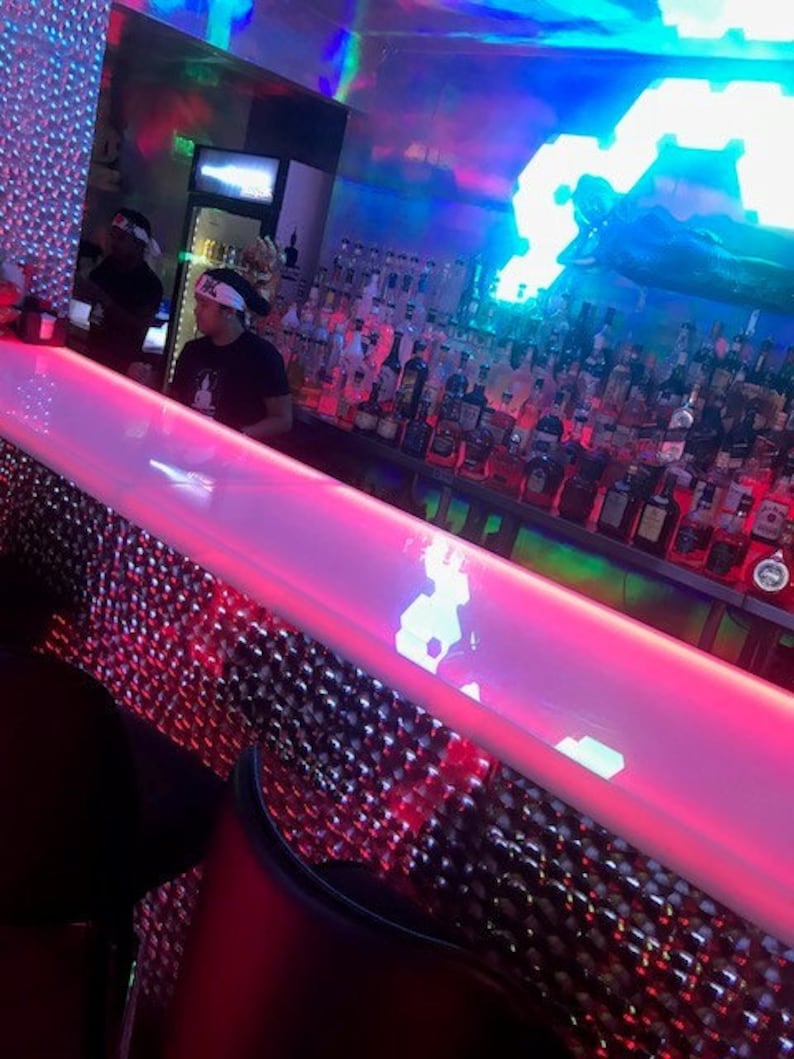 Custom Bartop Acrylic LED Glow Light up Bar and Counter Top (custom ...