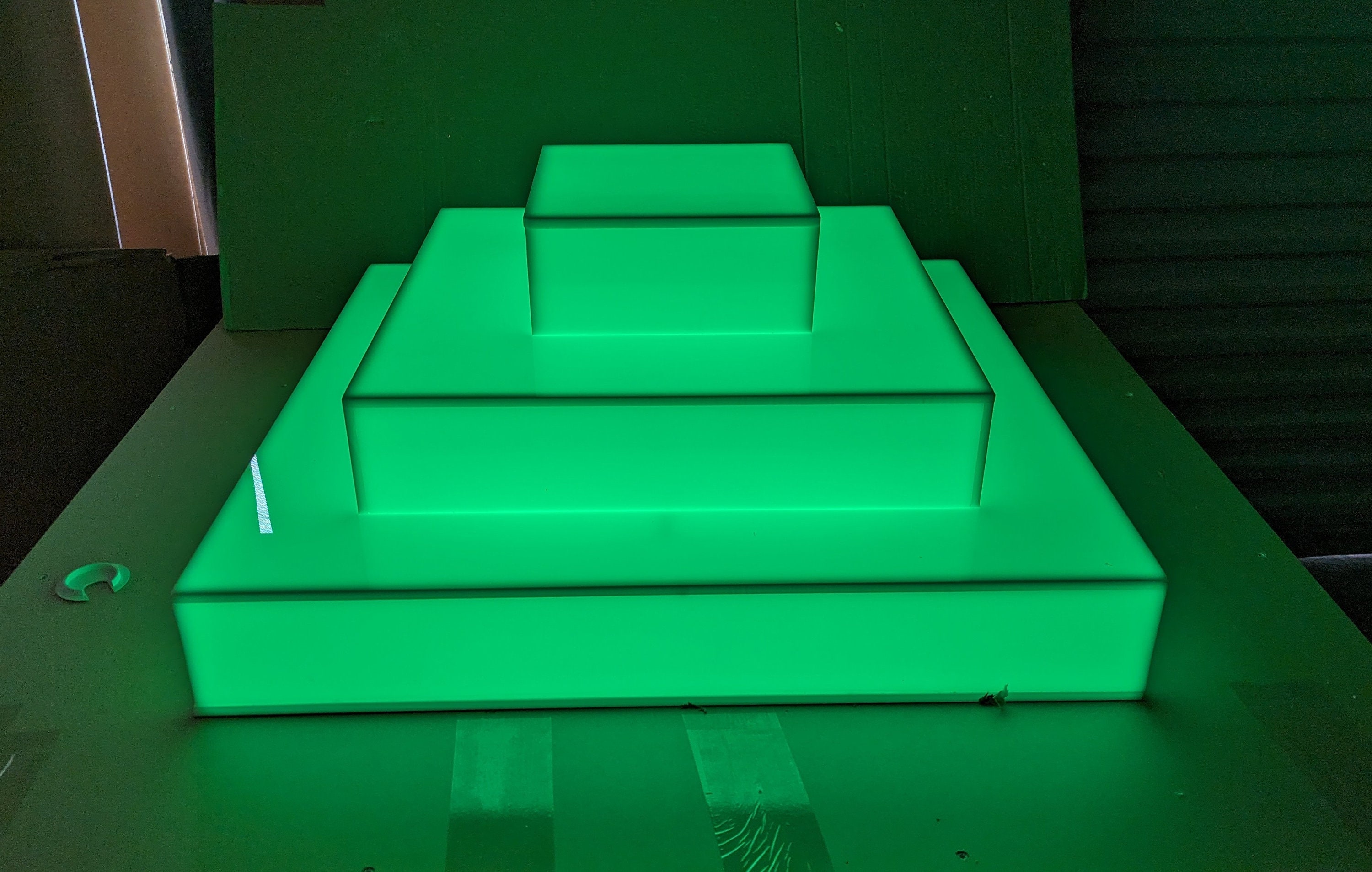 3 Tier 30 Inch Square Acrylic LED Illuminated Display Shelf for Bottle ...