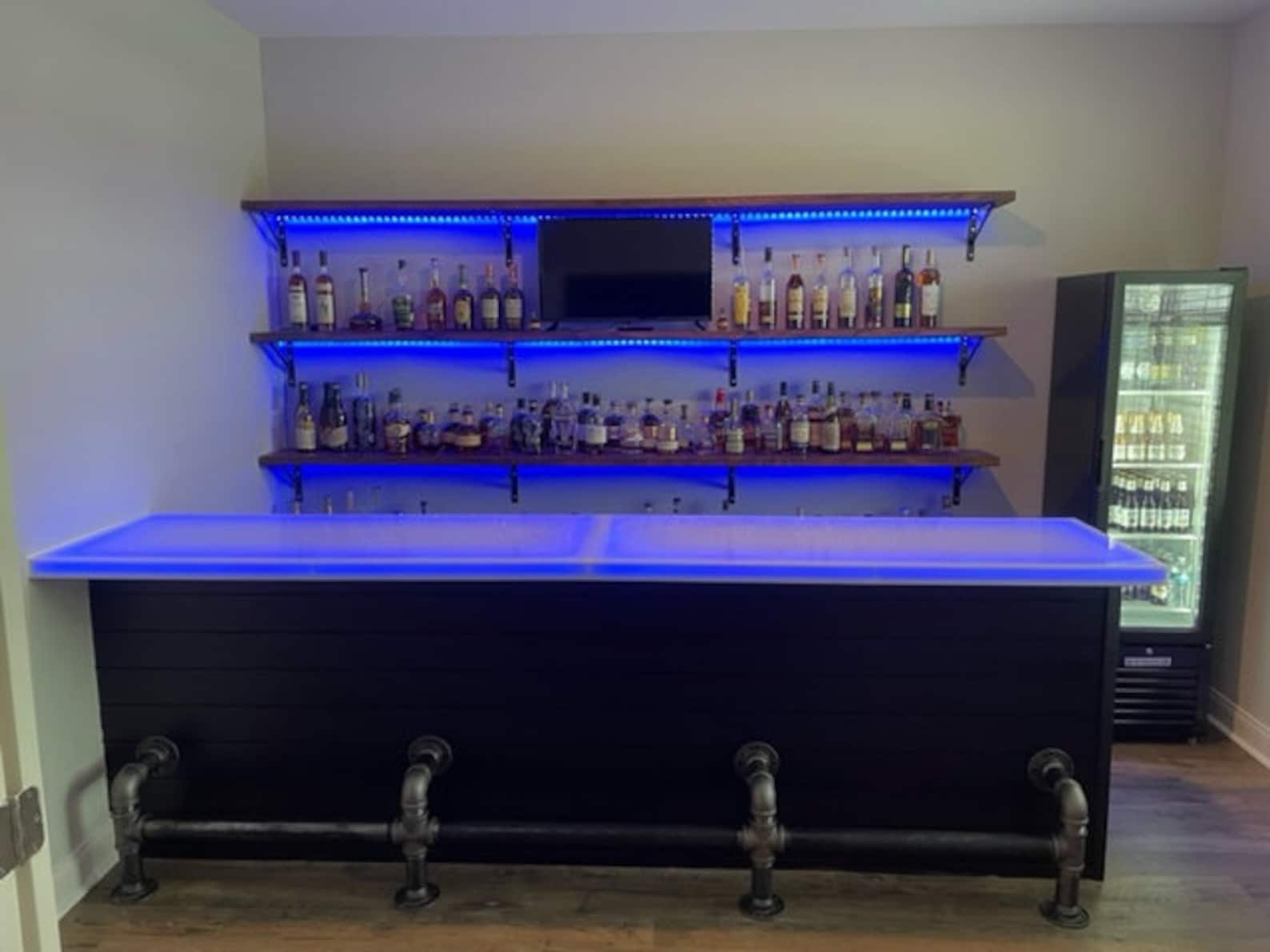Custom Bartop Acrylic LED Glow Light up Bar and Counter Top custom ...