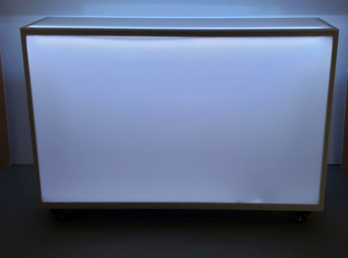 Light up 6 Foot Rolling Counter LED Glow Bar on Wheels - Etsy