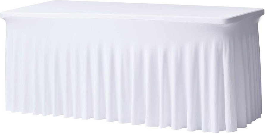 2 Pack - Drape Spandex Table Skirt With Tight Top & Wavy Bottom - Etsy
