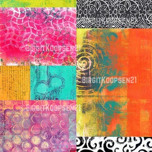 Printable Mixed Media Collage Sheets - Etsy