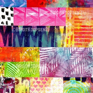 Printable Mixed Media Collage Sheets - Etsy
