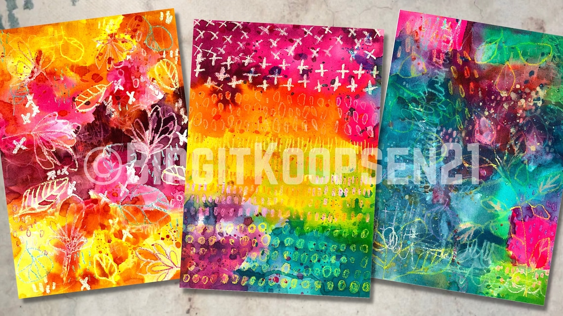Printable Mixed Media Backgrounds/collage Sheets - Etsy