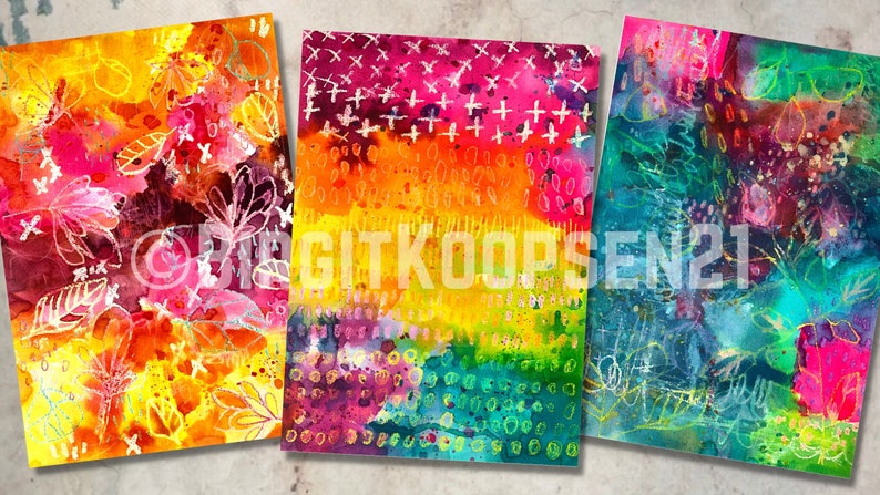 Printable Mixed Media Backgrounds/collage Sheets - Etsy