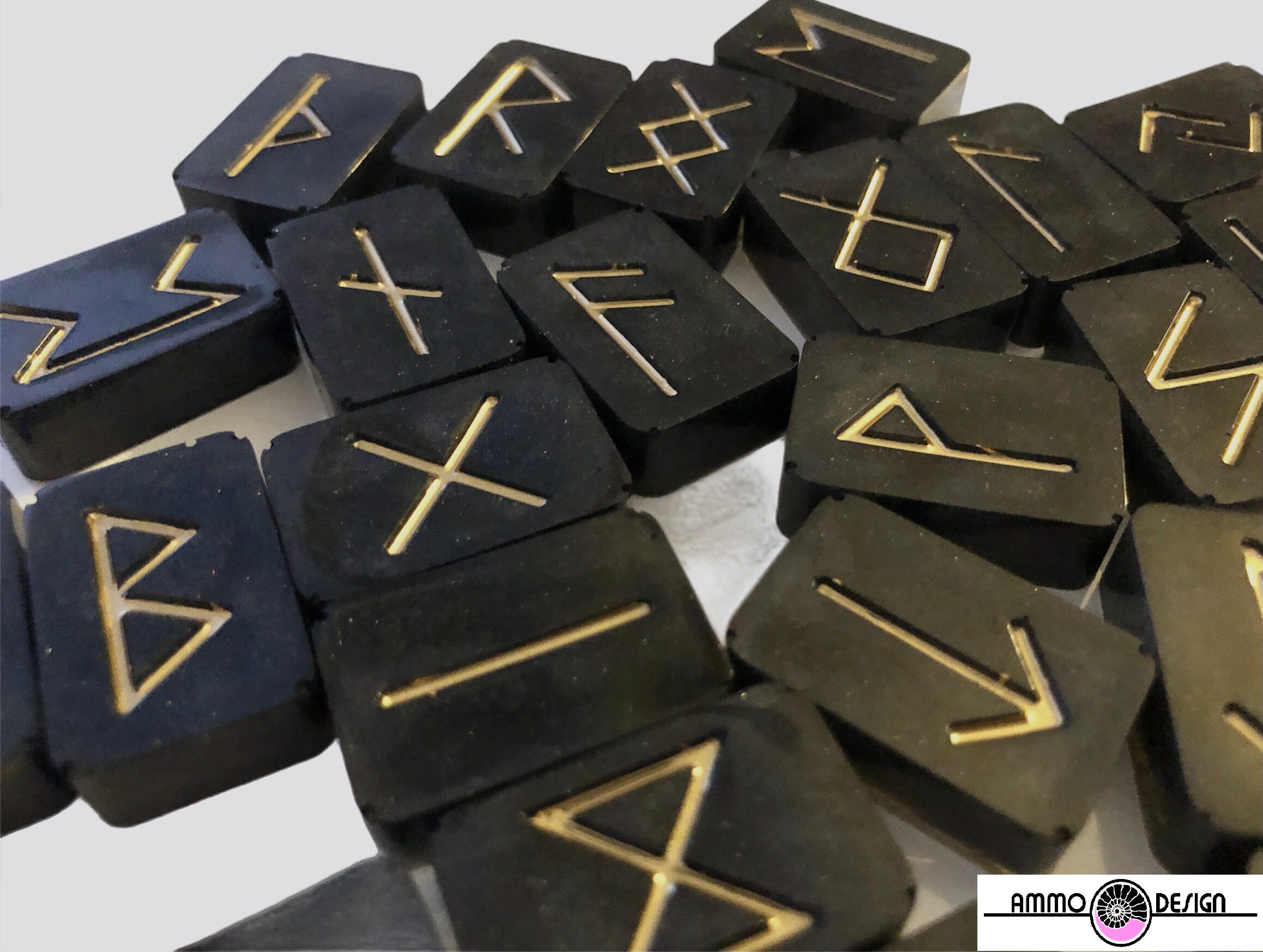 Rune Set, Norse Elder Futhark Runes, Epoxy Resin, Viking Runes, Resin ...