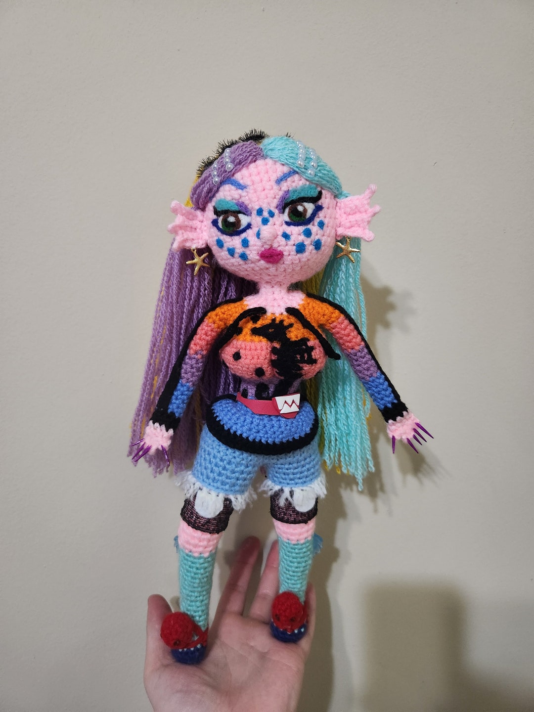 Monster High Gen3 Lagoona Blue OOAK Crochet Figure - Etsy