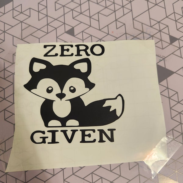 Zero Fox Given - Etsy