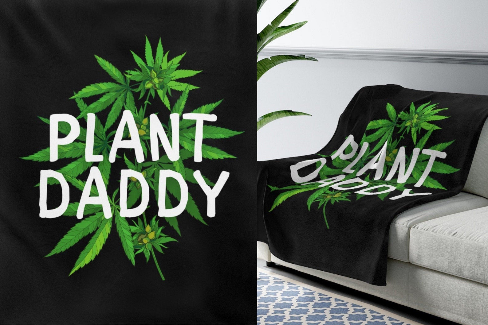 Plant Daddy Marijuana Blanket Weed Gifts for Dad Fathers Day - Etsy