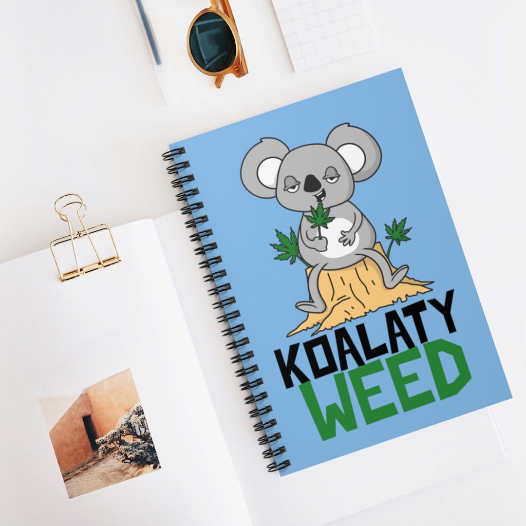 Koala Weed Notebook Funny Stoner Gifts Marijuana - Etsy