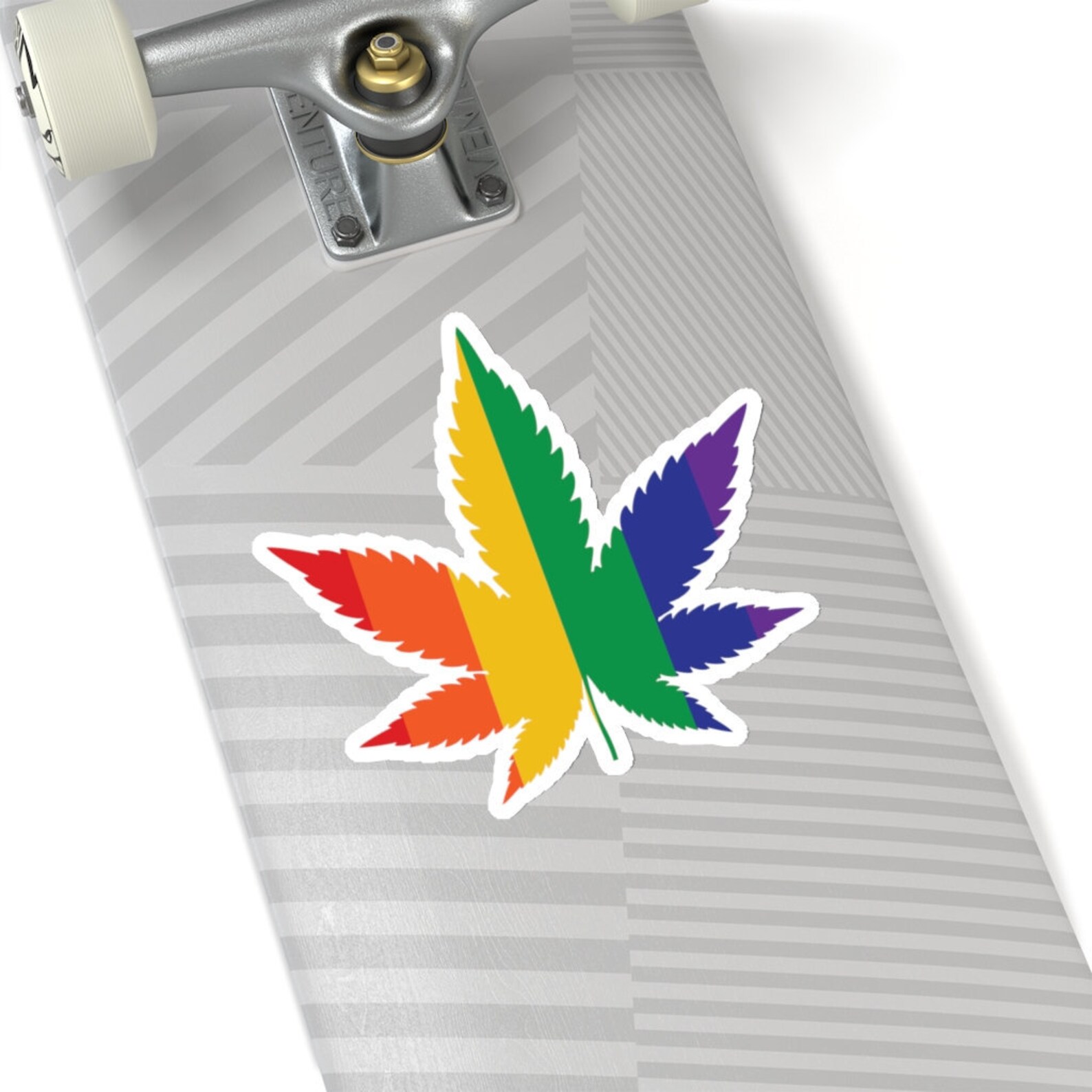 Marijuana Leaf Sticker LGBTQ Pride Rainbow Pot Leaf Weed | Etsy