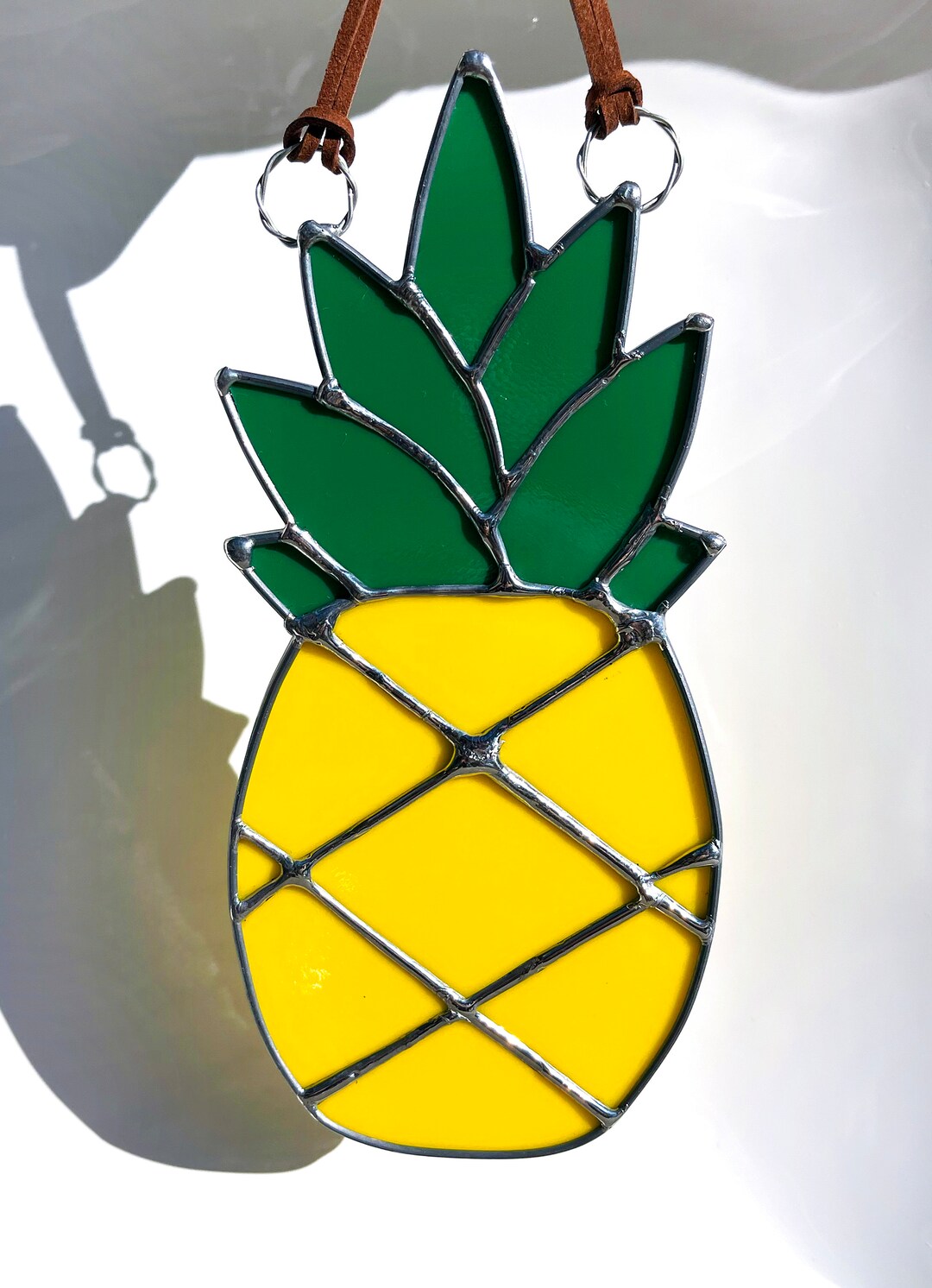 Pineapple Stained Glass Suncatcher - Etsy