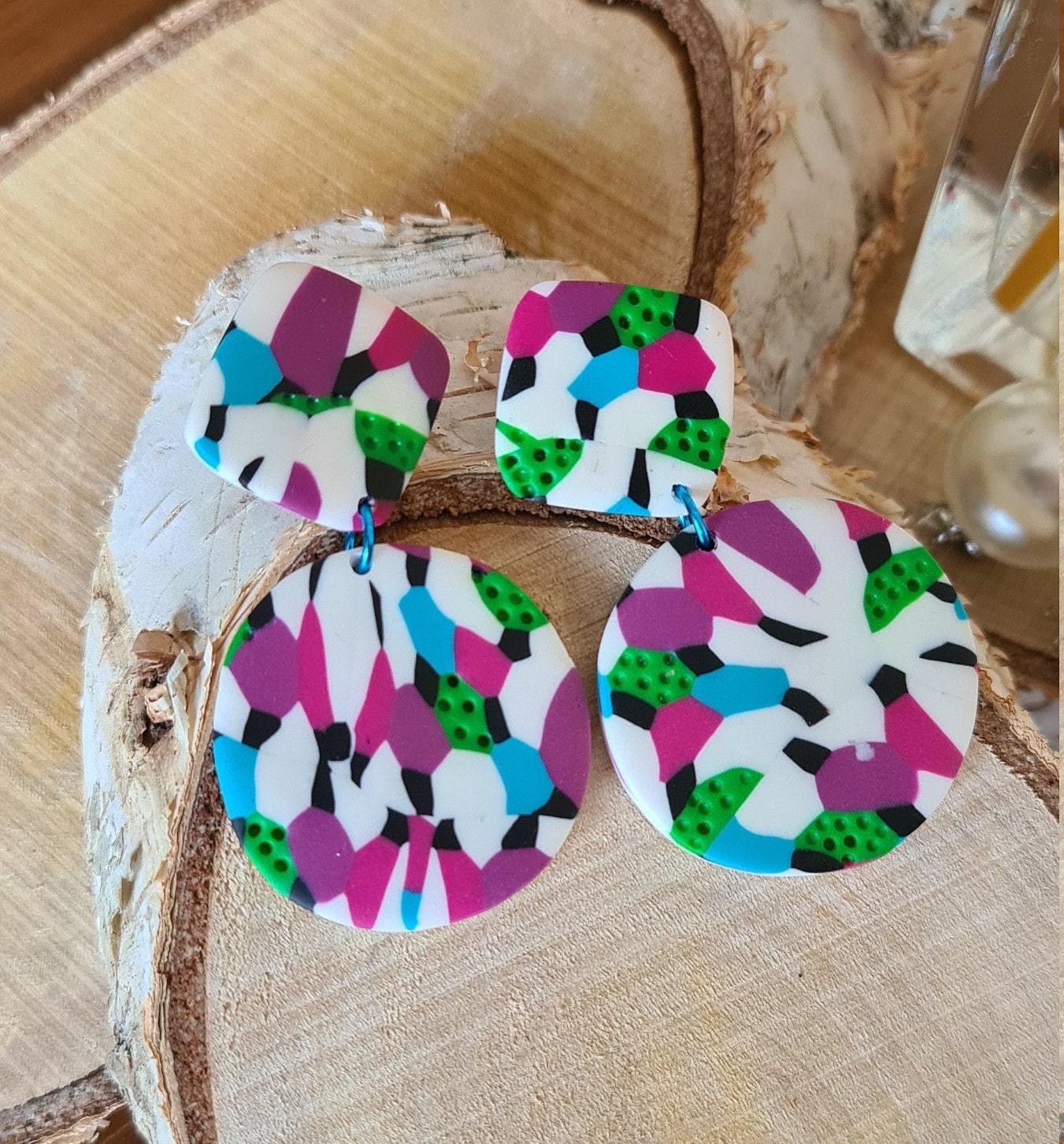 Colorful earrings | Etsy