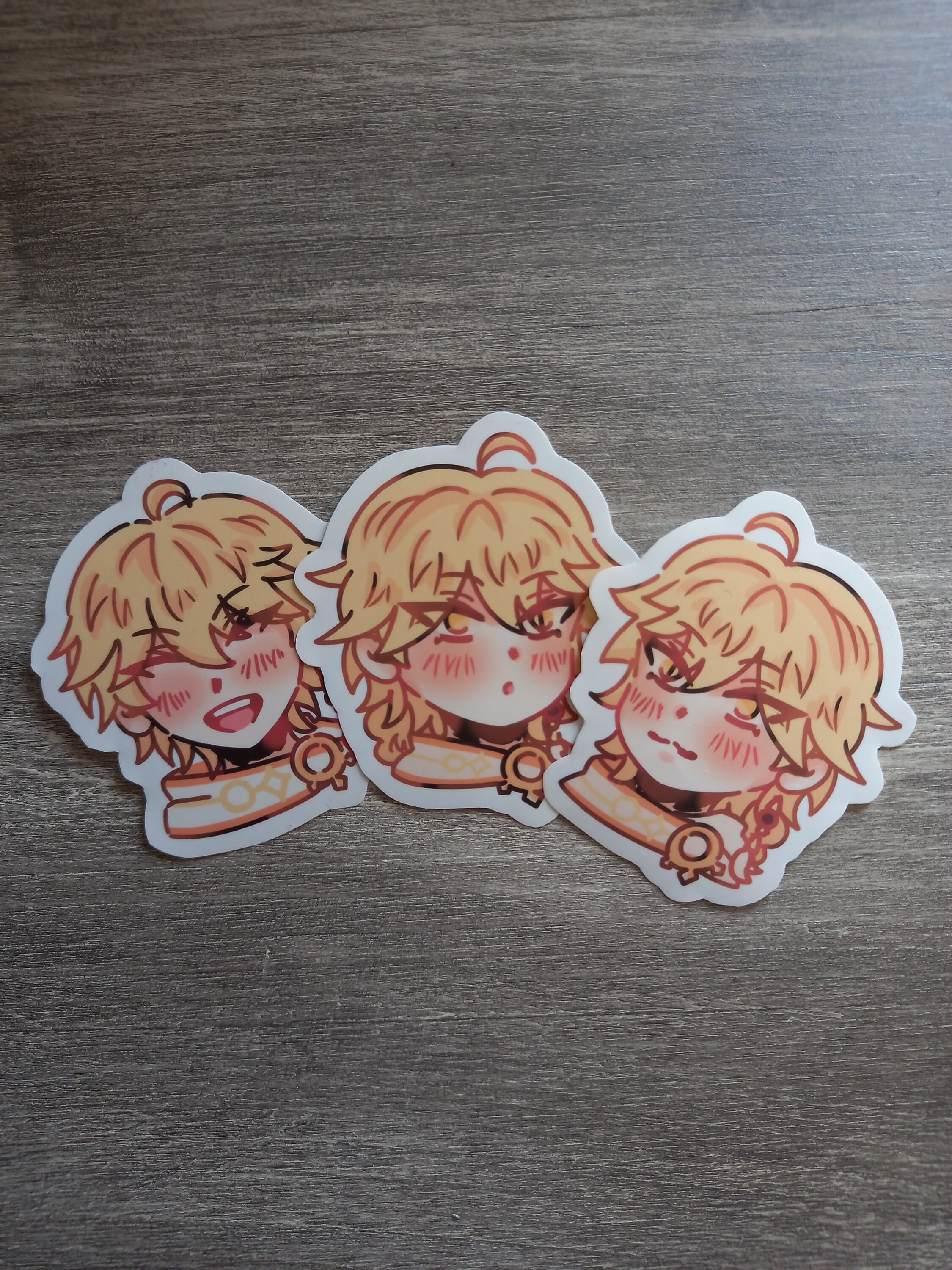 Aether Genshin Impact Vinyl Sticker Set Glossy Waterproof - Etsy