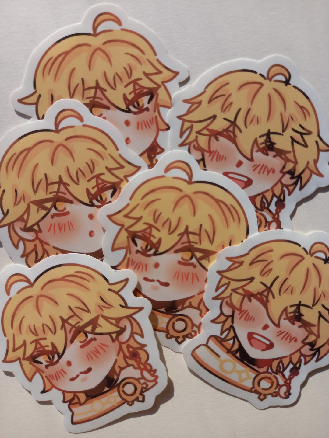 Aether Genshin Impact Glossy Vinyl Sticker Set - Etsy.de