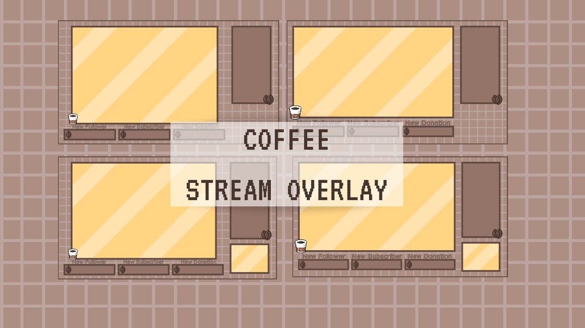 Cute Coffee Twitch Overlay - Etsy