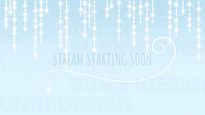 Pastel Blue Twitch Stream Overlay Package - Etsy