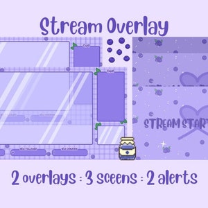 Cute Blueberry Twitch Overlay Package - Etsy