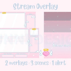 Sparkling Angel Twitch Stream Overlay Package - Etsy