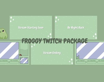 Twitch Cute Froggy Frog Webcam Stream Overlay / Streamer Graphics ...