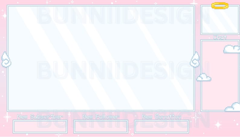 Sparkling Angel Twitch Stream Overlay Package - Etsy