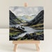 Mini Canvas Painting, Original Landscape Painting, Mountain Landscape ...