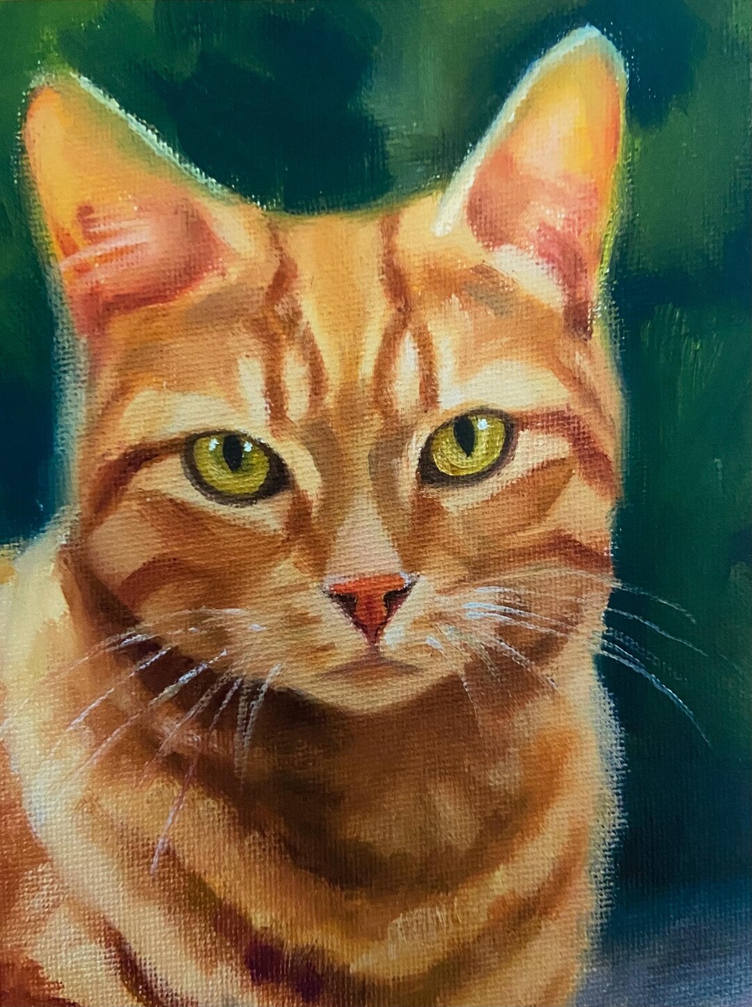 Orange Tabby Cat Portrait, Fine Art Giclée Print, Ginger Cat Portrait ...