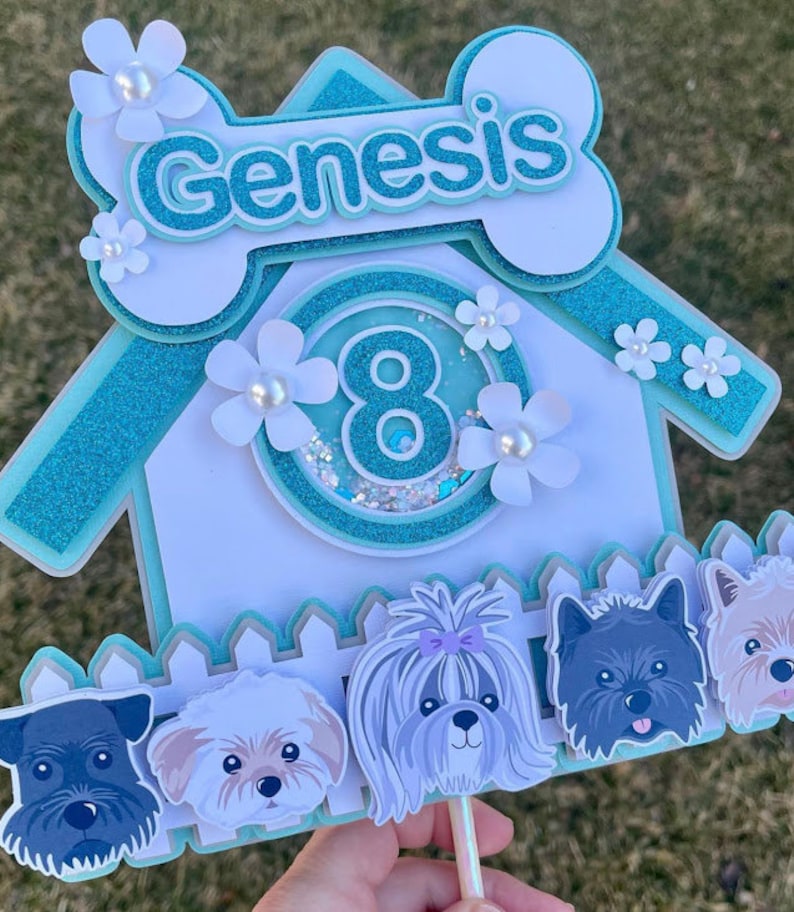 Dog Cake Topper Birthday Cake Topper Puppy Cake Topper - Etsy