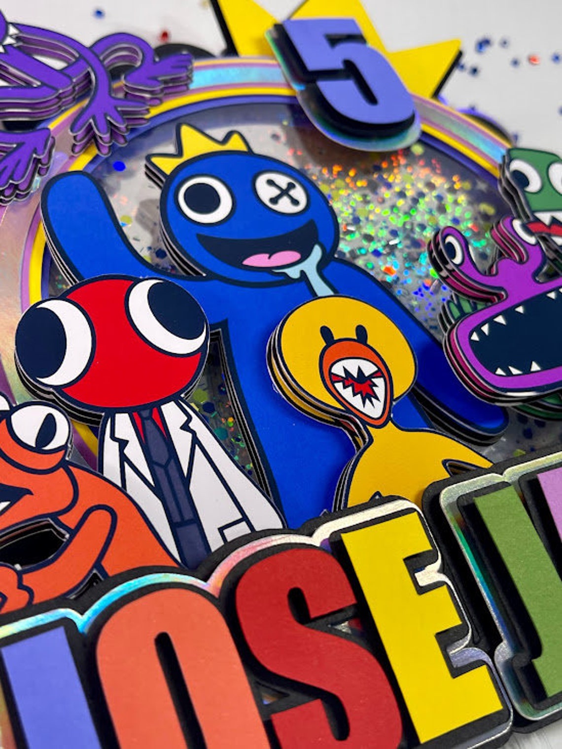 Rainbow Friends Cake Topper Cake Topper Rinbow Friends - Etsy